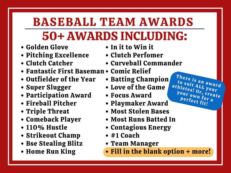 Editable Baseball Award Certificates, Baseball Team Awards, Baseball ...