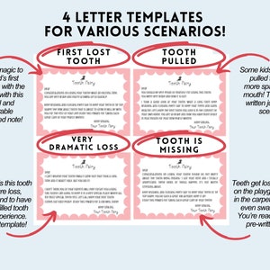 Tooth Fairy Letter, Editable Tooth Fairy Note for First Lost Tooth ...