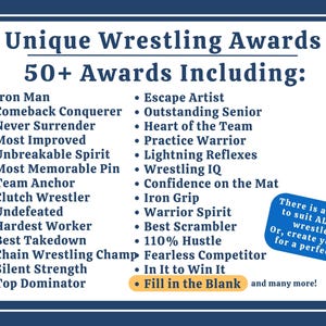 Editable Wrestling Award Certificates End of Season Wrestling Banquet ...