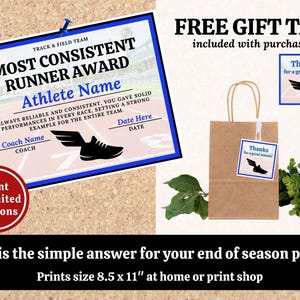 Track and Field Award Certificates, Editable Track Team Awards Template ...