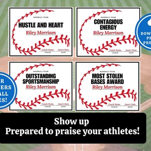Editable Baseball Award Certificates, Baseball Team Awards, Baseball ...
