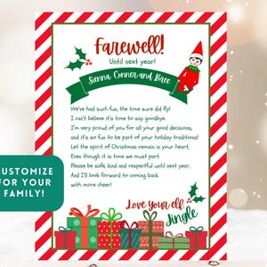 Editable Elf Welcome Letter, Elf Farewell Letter, Downloadable Personal ...