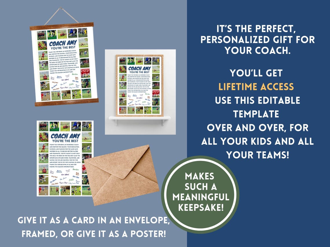 EDITABLE Basketball Coach Appreciation Printable, Team Gift Printable ...