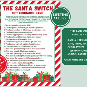Santa Switch Christmas Party Games White Elephant Gift Exchange ...