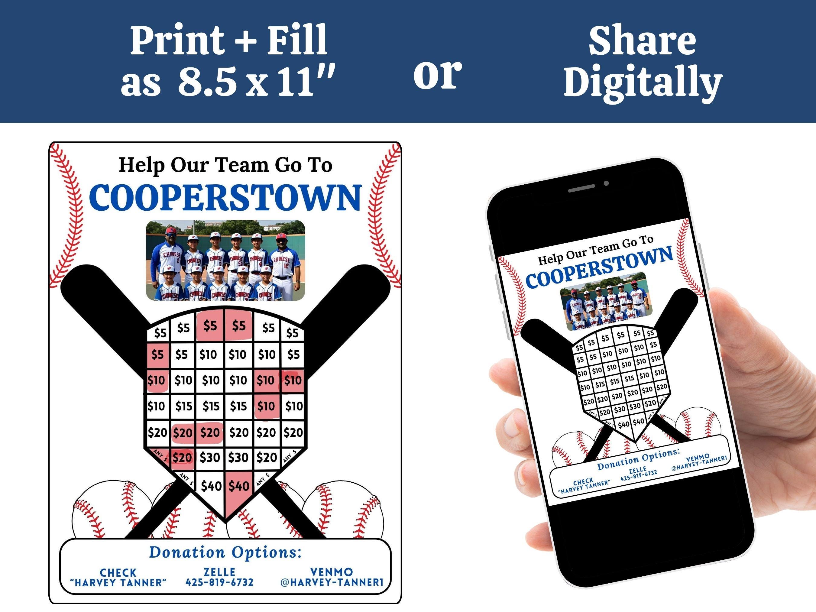 Cooperstown Fundraiser Template, Baseball Fundraising Flyer, Fill My ...