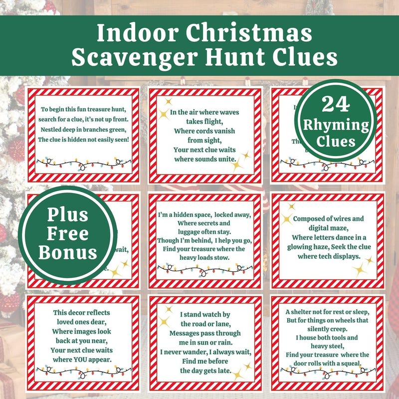 Indoor Christmas Scavenger Hunt - Etsy