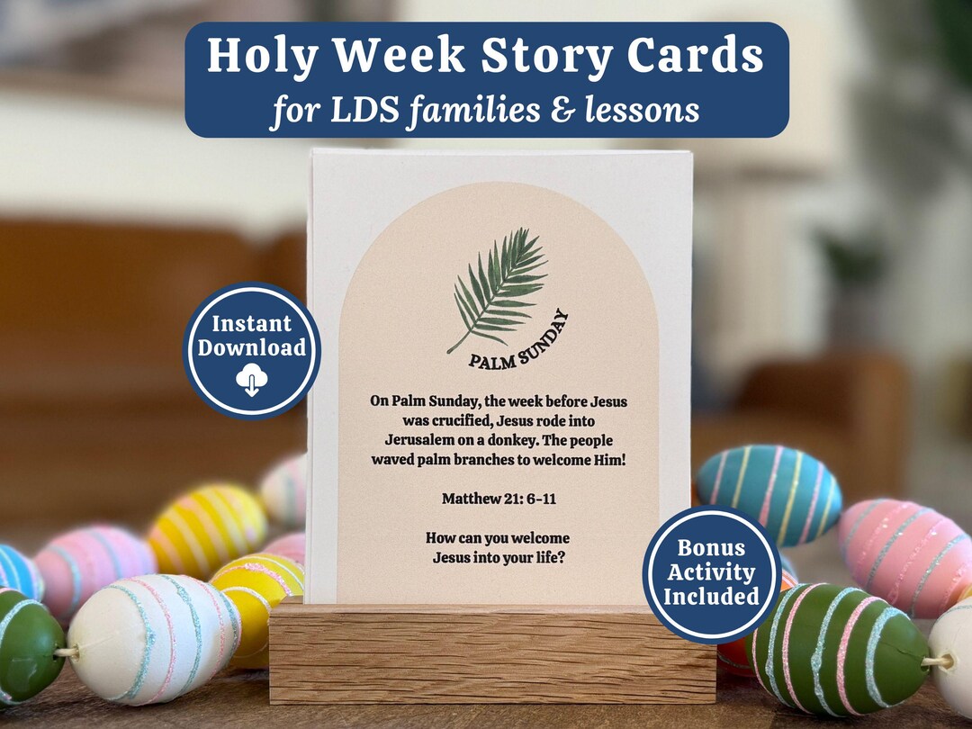 Holy Week Study Cards Easter Countdown Printable for Kids Family Easter ...