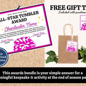 Editable Cheerleading Award Certificates Cheer Team Awards Cheerleading ...
