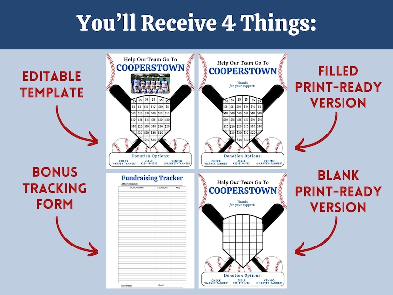 Cooperstown Fundraiser Template, Baseball Fundraising Flyer, Fill My ...