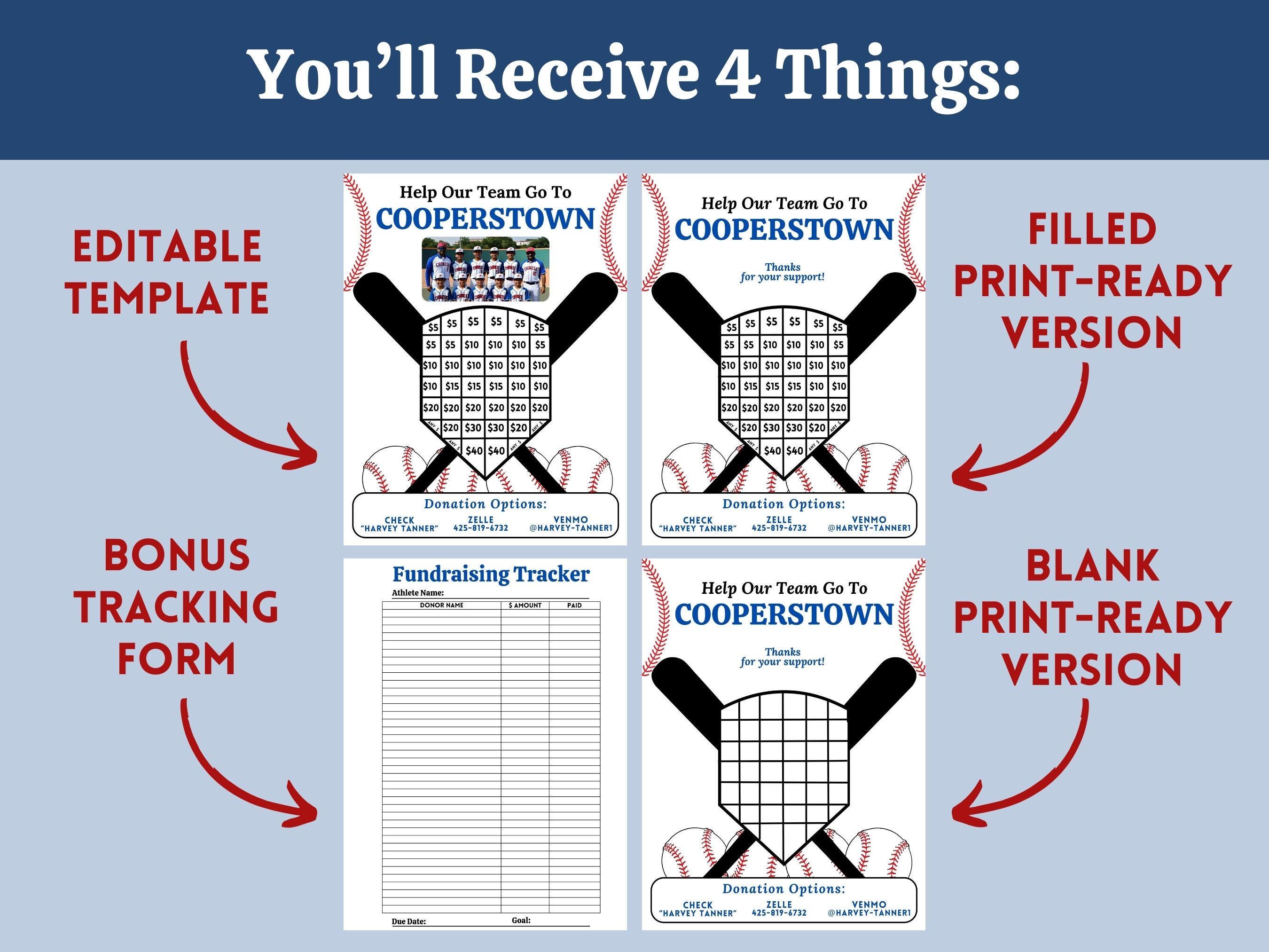 Cooperstown Fundraiser Template, Baseball Fundraising Flyer, Fill My ...