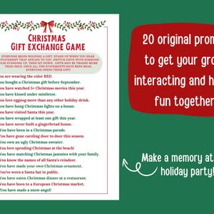 Christmas Gift Exchange White Elephant Game Christmas Party Games ...