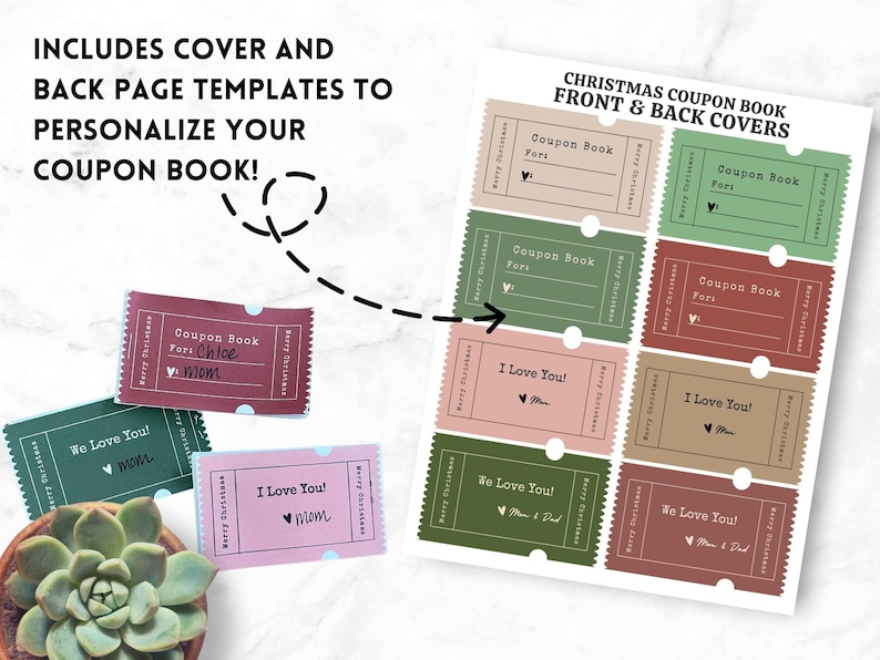 Christmas Coupon Book for Kids and Teens Editable Digital Last Minute ...