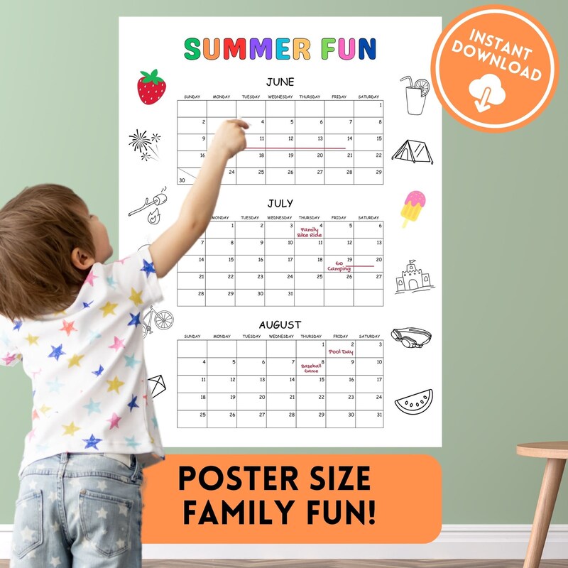 Summer 2024 Calendar - Etsy