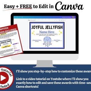 Editable Preschool Graduation Awards, Printable End of Year ...