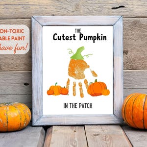 Halloween Handprint Art Hand Print Craft Keepsake Halloween Card Baby ...
