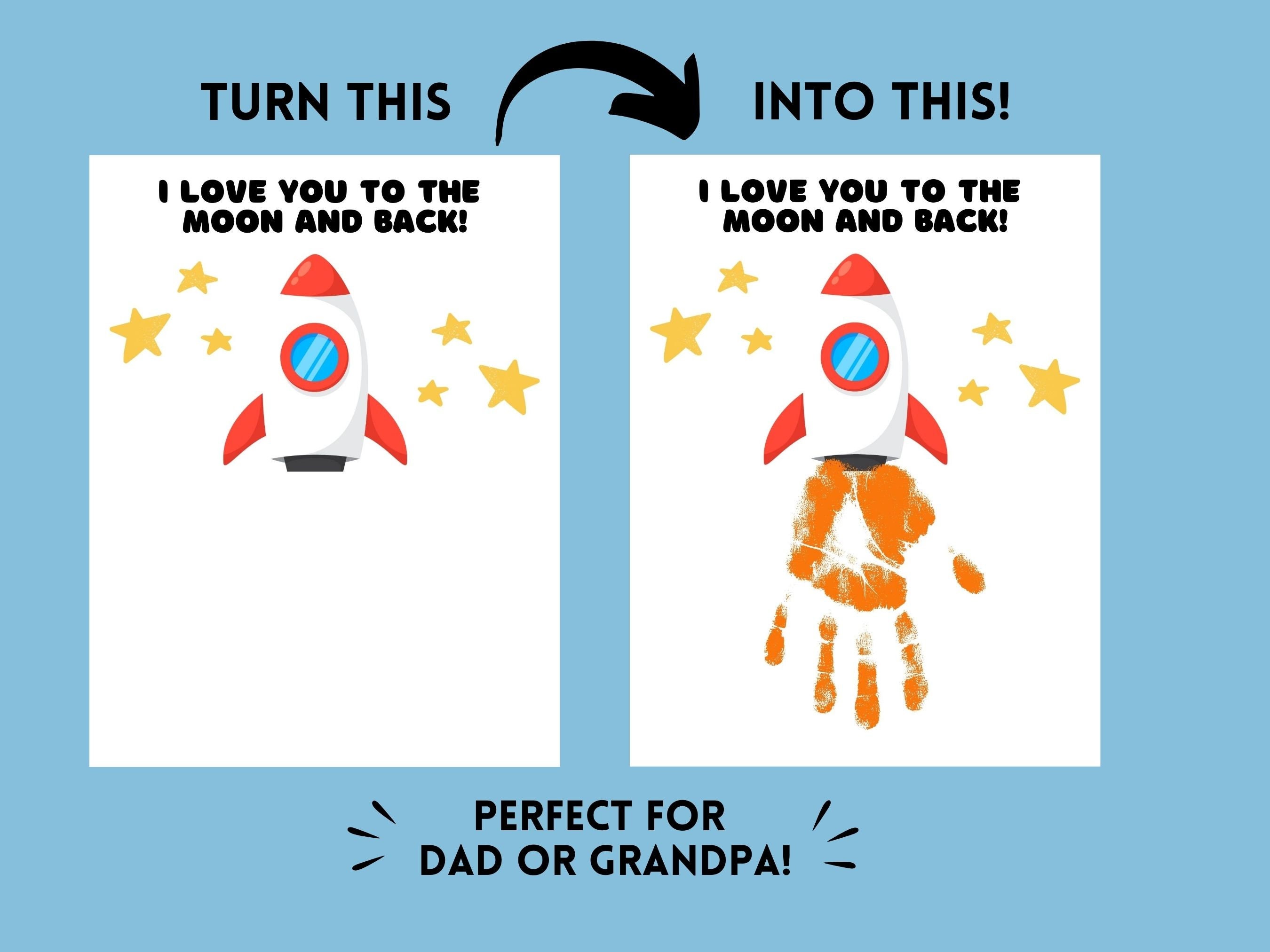 Fathers Day Handprint Craft Art Printable for Dad Handprint Activity ...