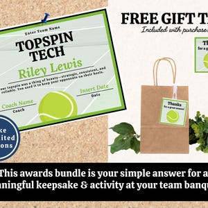 Editable Tennis Award Certificates, End of Season Tennis Team Awards ...