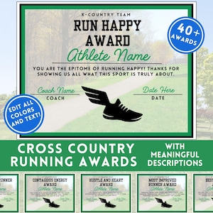 Cross Country Award Certificate Editable X Country Awards Ceremony ...