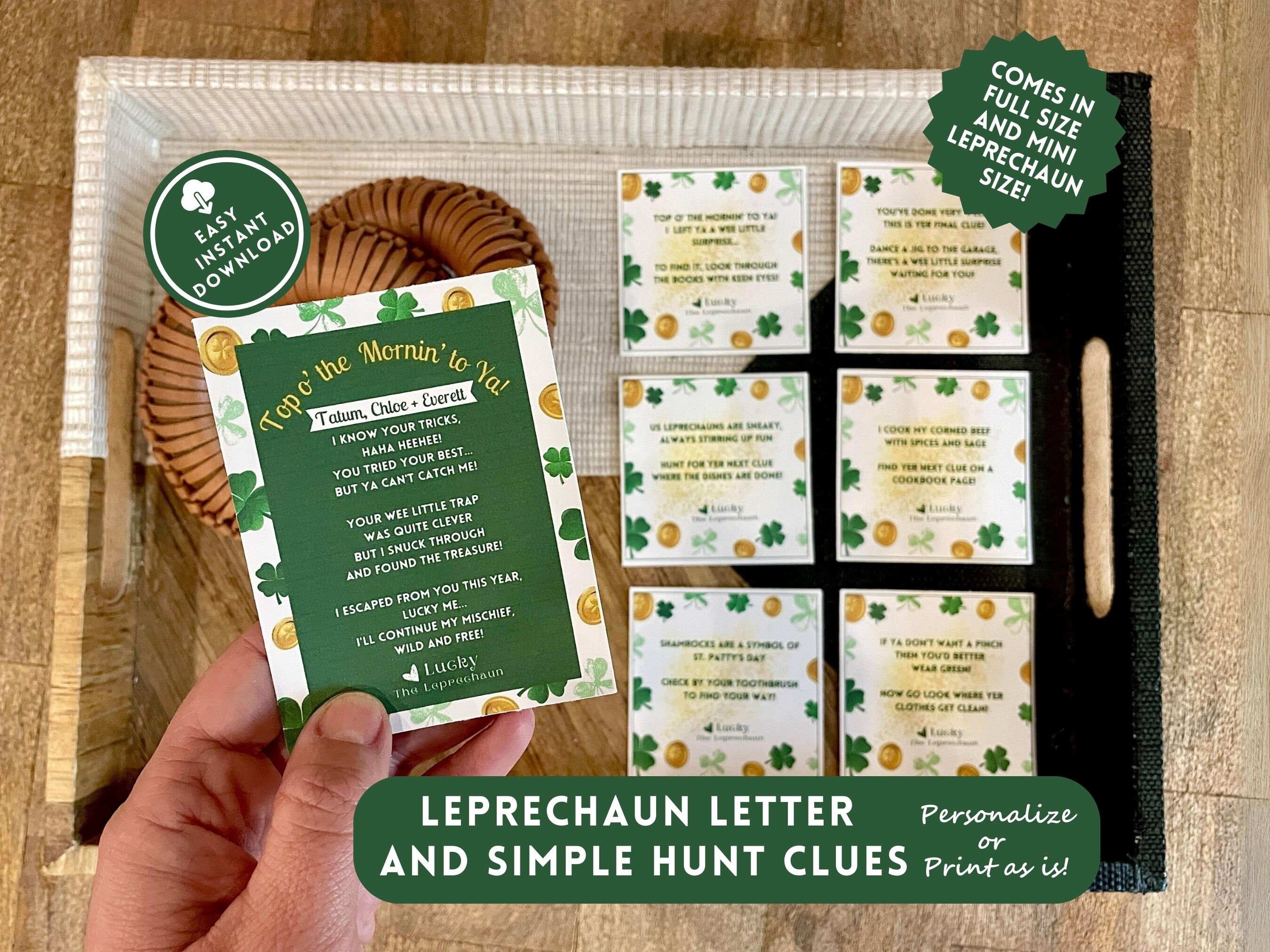 Leprechaun Letter Editable Printable Letter From Leprechaun Note Mini ...