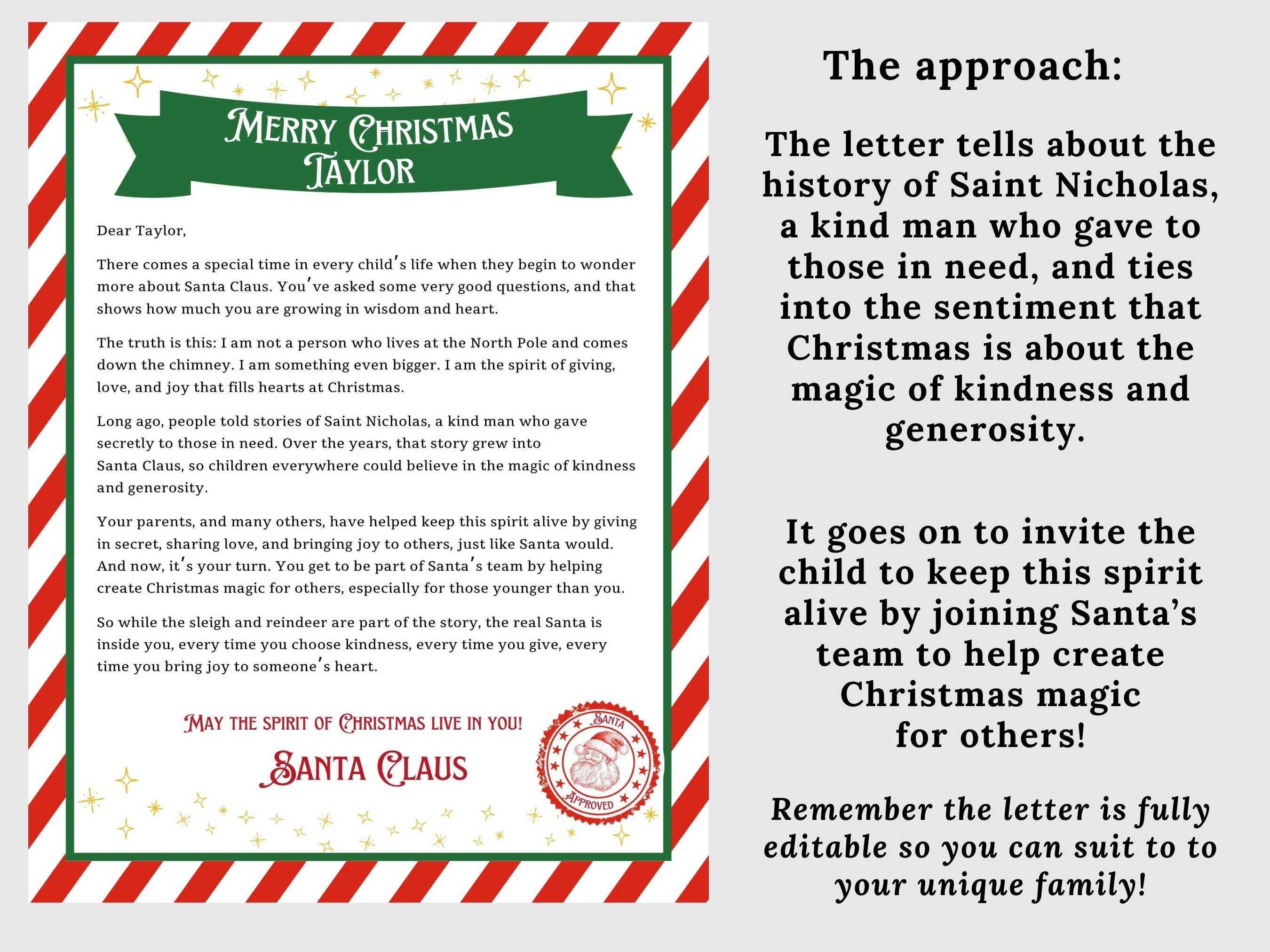 Santa Explanation Letter, is Santa Real, Truth About Santa Letter ...