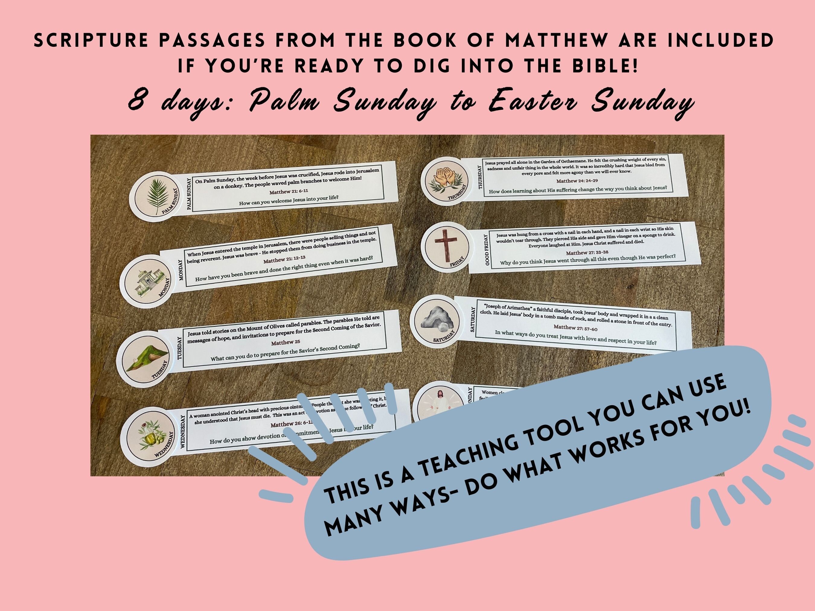 Holy Week Printable for Kids Easter Story Cards Christian Easter Gift ...