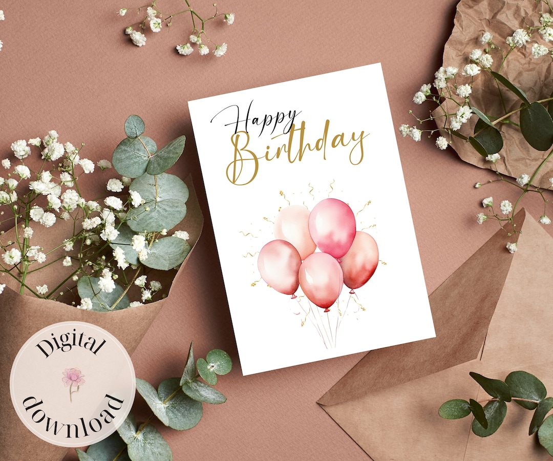 Gift for Birthday,printable Birthday Card , Birthday Card, Printable ...