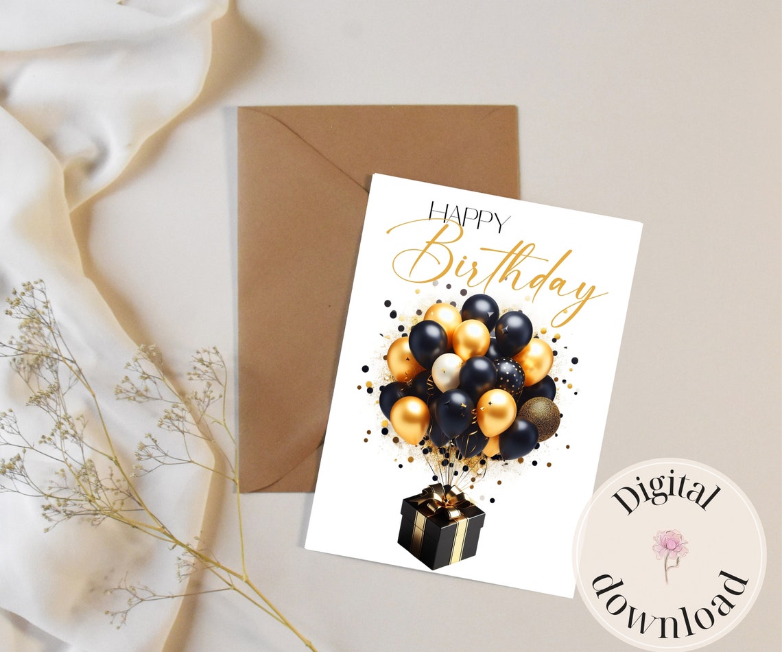 Gift for Birthday,printable Birthday Card , Birthday Card, Printable ...