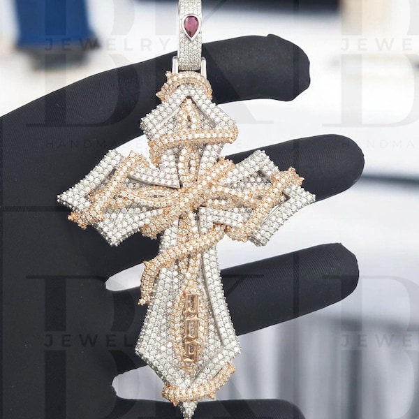 Rapper Hip Hop Cross Necklace - Etsy