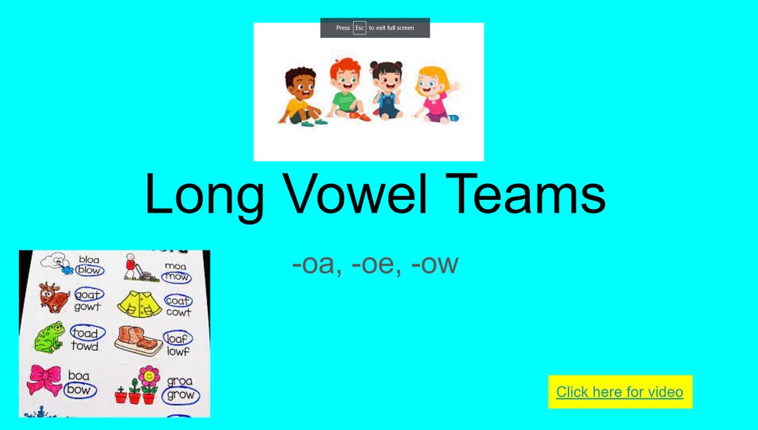 Oa Ow Oe Vowel Teams Lesson Plan - Etsy