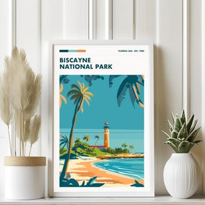 Biscayne National Park Art Print: Scenic Travel Poster - Etsy