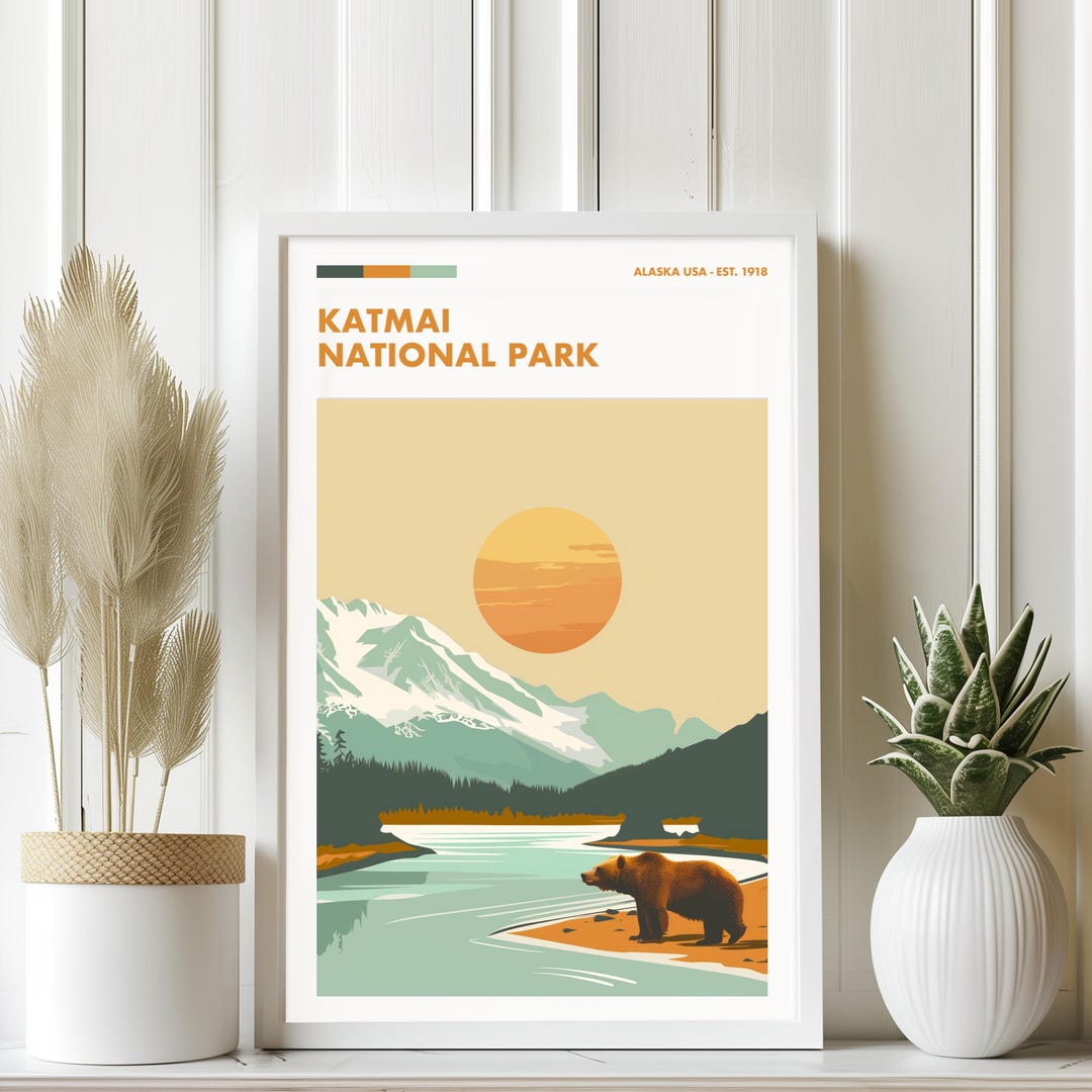 Katmai National Park Fine Art Print Rolled Posters - Gift or Present ...