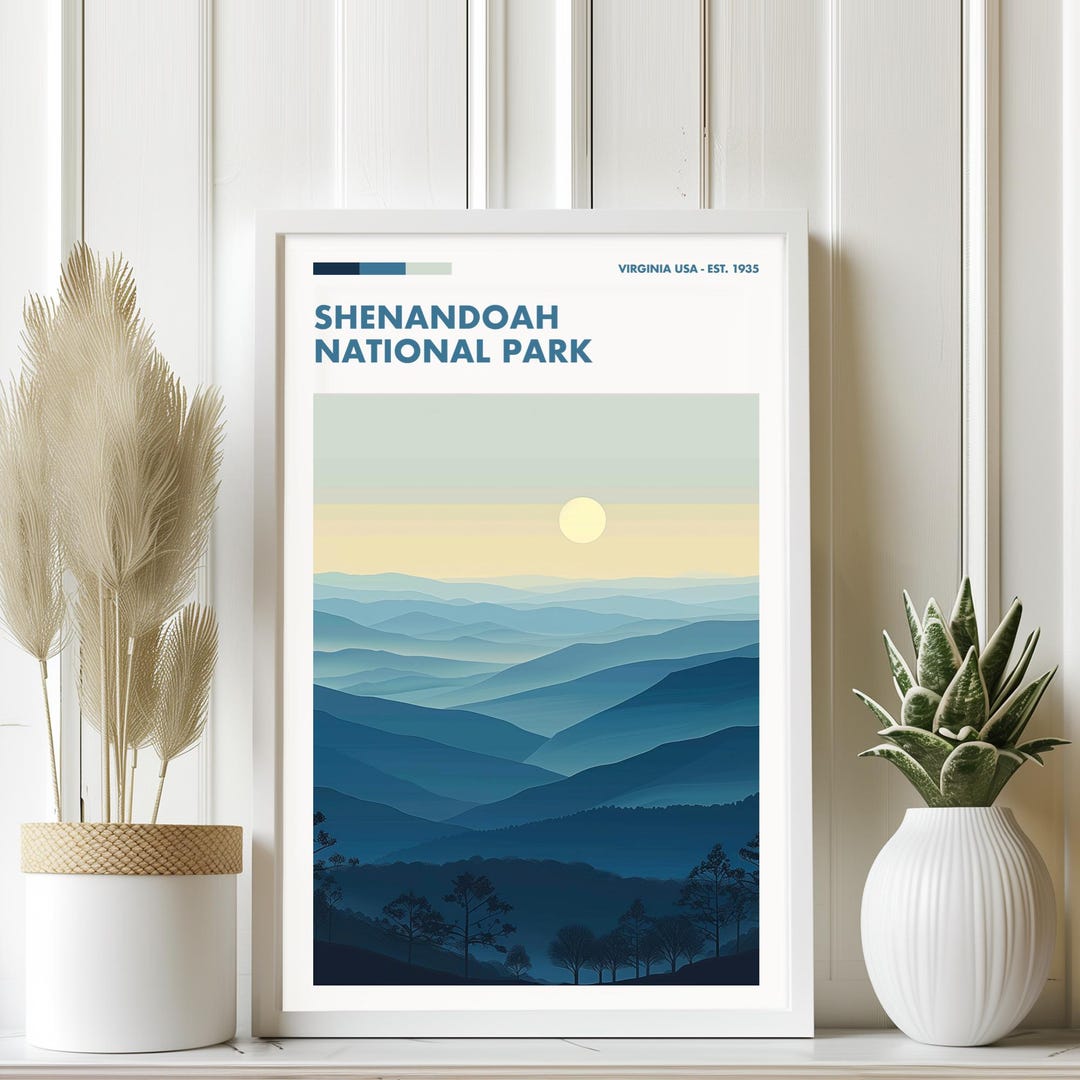 Shenandoah National Park Art Print: Scenic Landscape Poster - Etsy