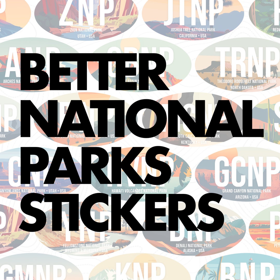 National Park Vinyl Sticker: Weatherproof Outdoor Adventure Decal - Etsy