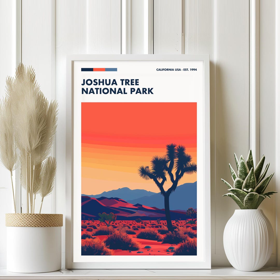 Joshua Tree National Park Art Print: Scenic Landscape Poster - Etsy