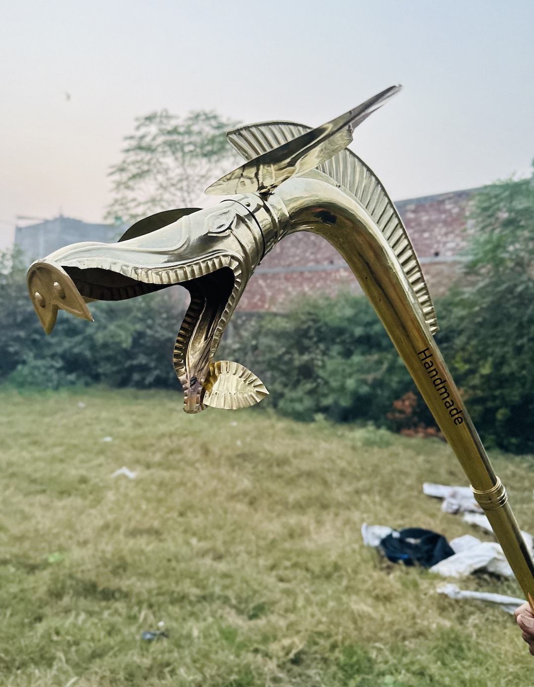 Medieval Brass Carnyx of Tintignac Celtic War Horn Gallic Boar-headed Carnyx Ancient Trumpet ...