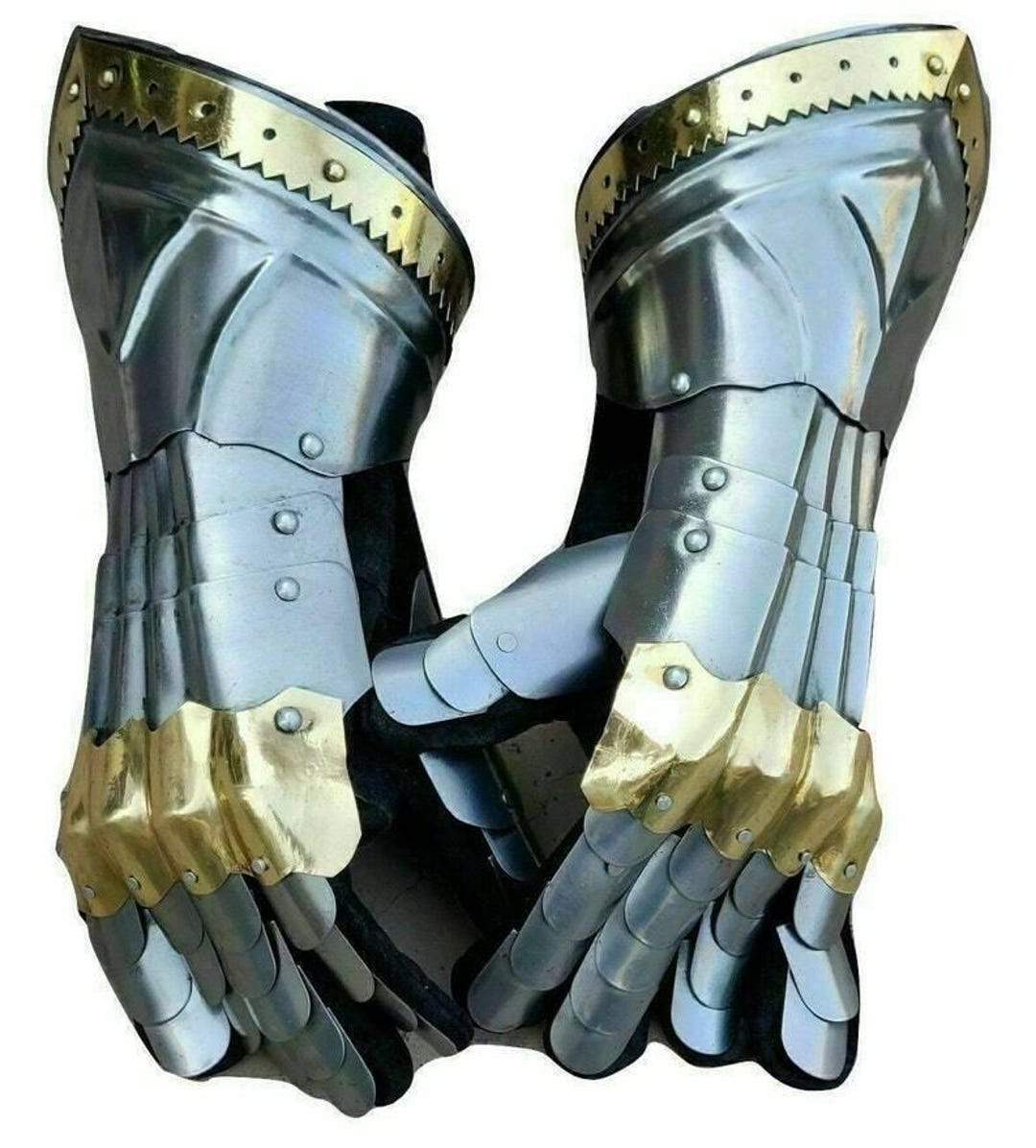 Medieval Costume Gloves Gauntlets Gothic fully Working Gauntlet Gloves ...