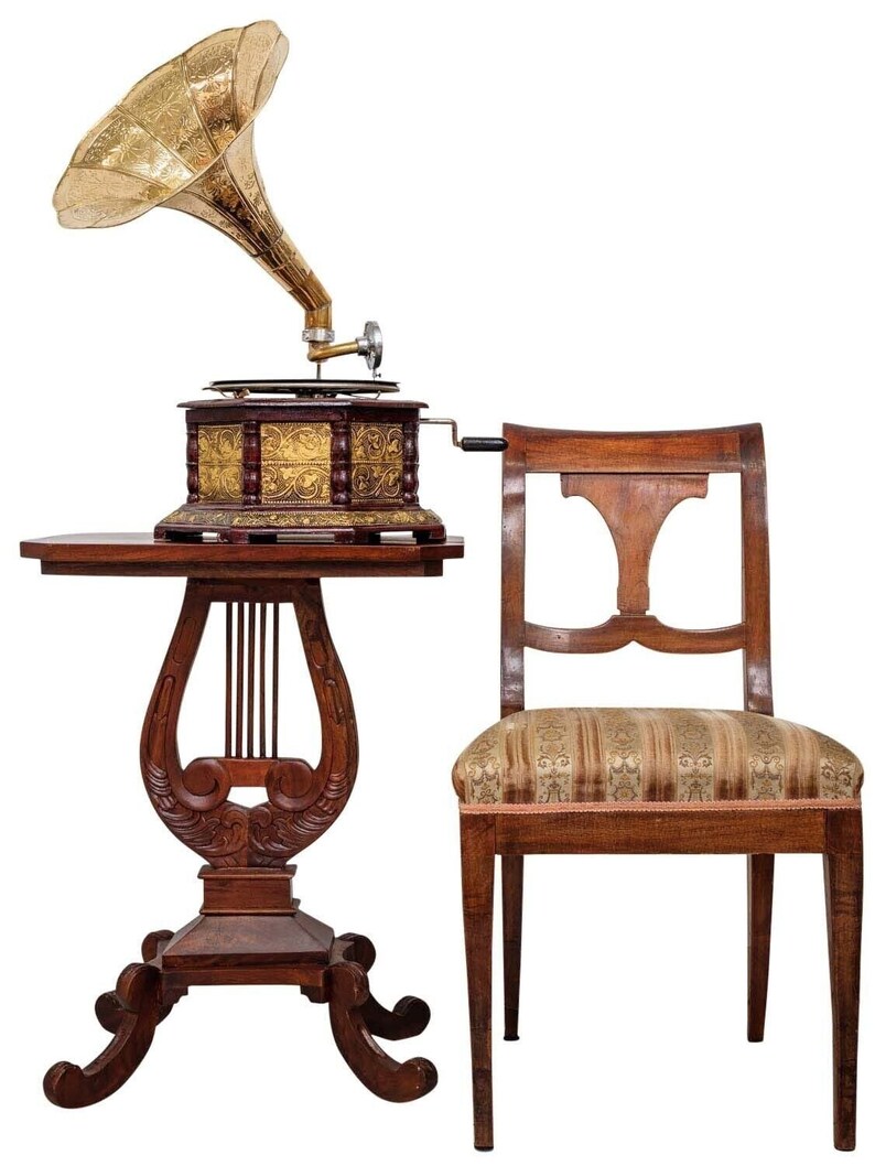 Brass HMV Vinly Record Antique Gramophone Phonograph Music Player ...