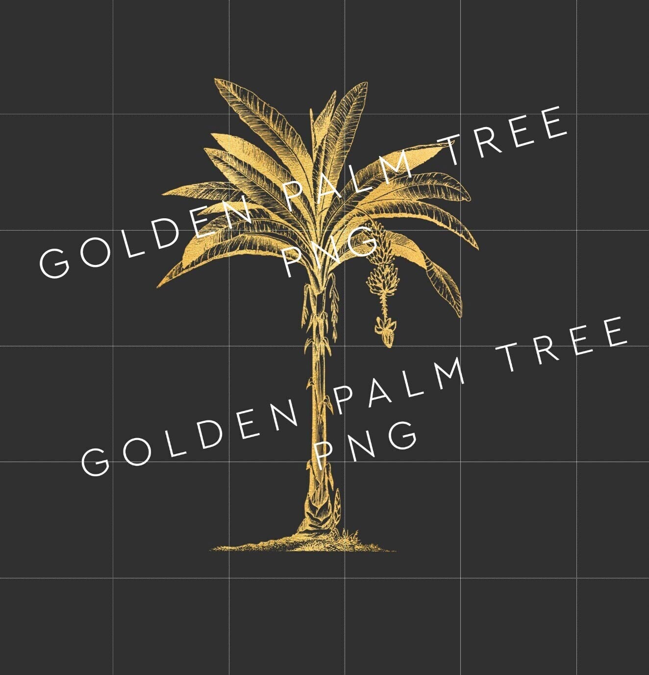 Gold Palm Tree PNG Downloads | Gold Foil Palm Tree Clip Art | Elegant ...