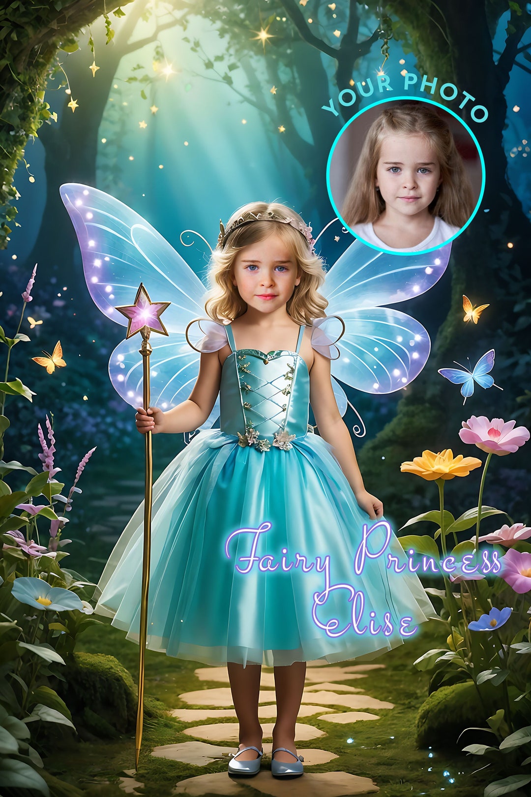 Custom Fairy Portrait Custom Princess Portrait Custom Girl Portrait ...