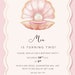 Seashell Invitation | Custom Girl Shell Party Invite | Pink Blush Gold ...