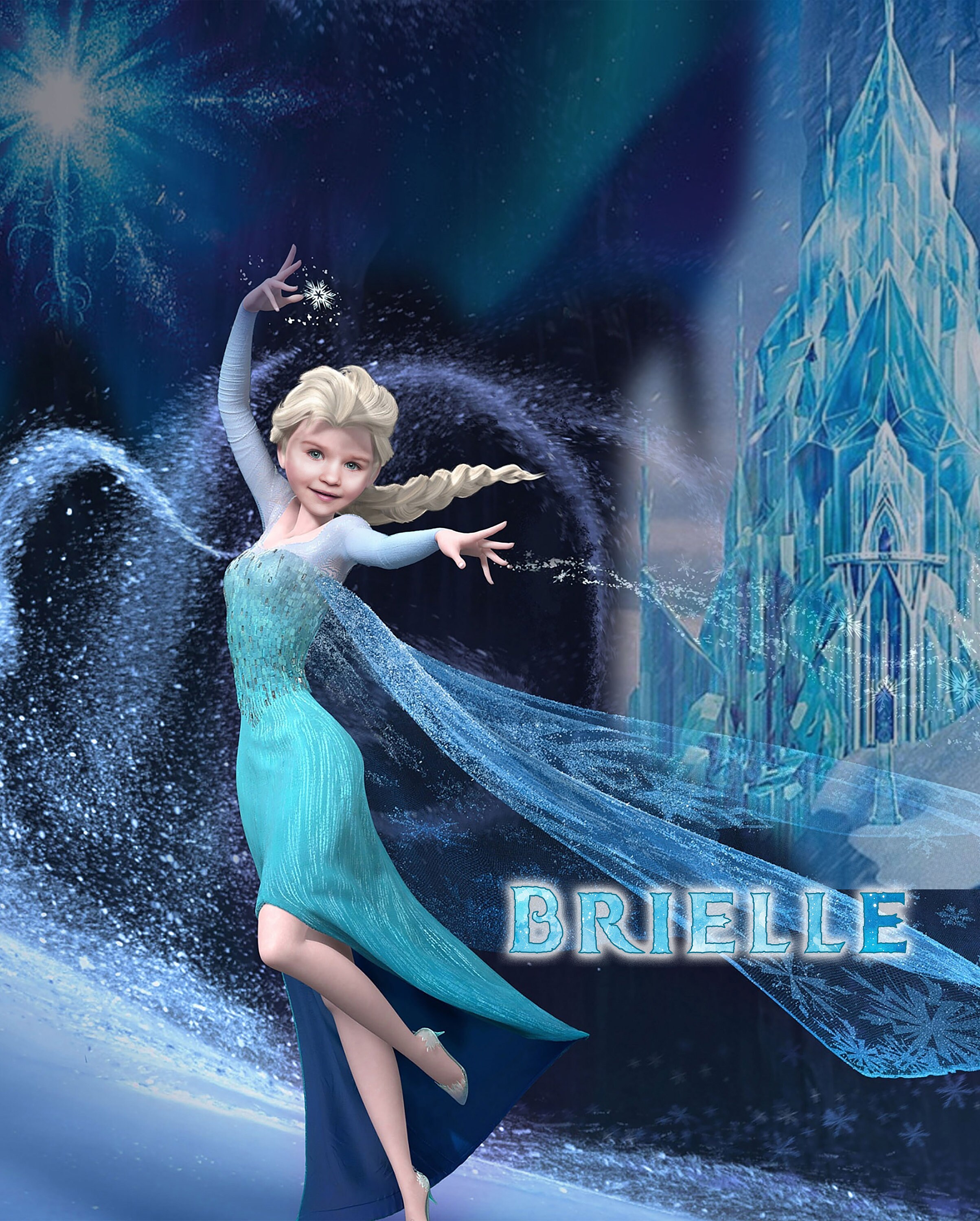 Custom Personalised Elsa Poster, Custom Portrait From Your Photo ...