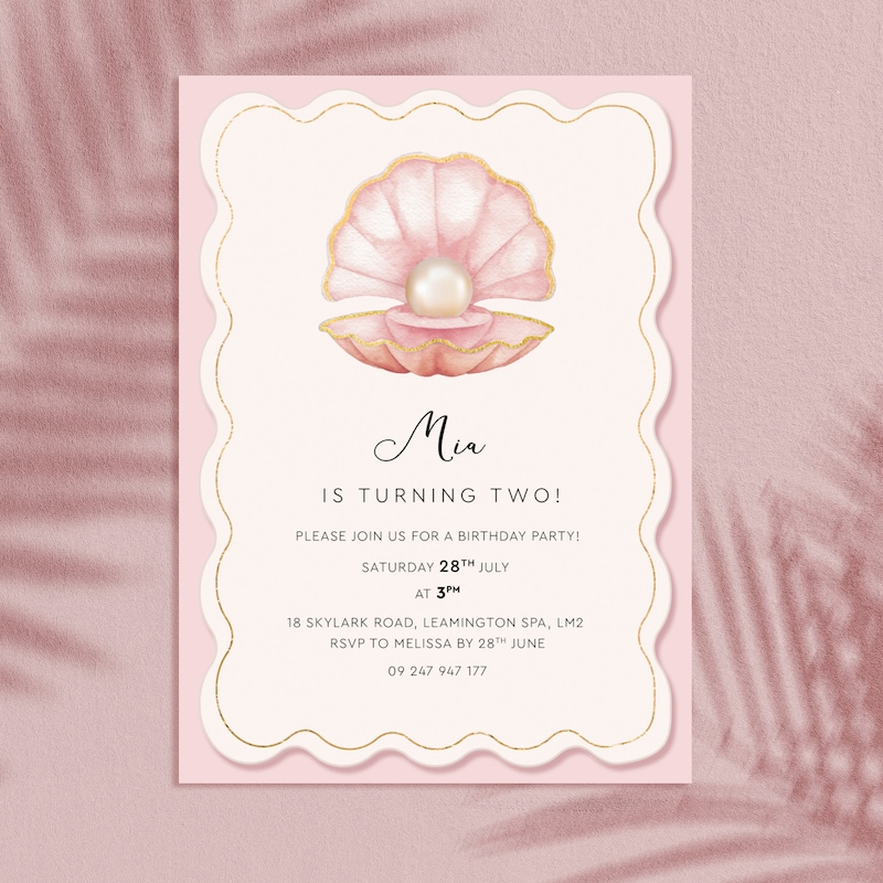 Seashell Invitations - Etsy