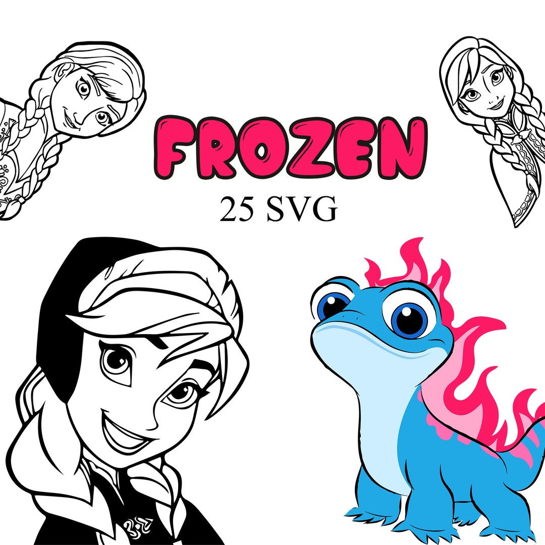 Frozen SVG Digital Sticker, Frozen Elsa Svg, Frozen Clipart, Frozen Png ...