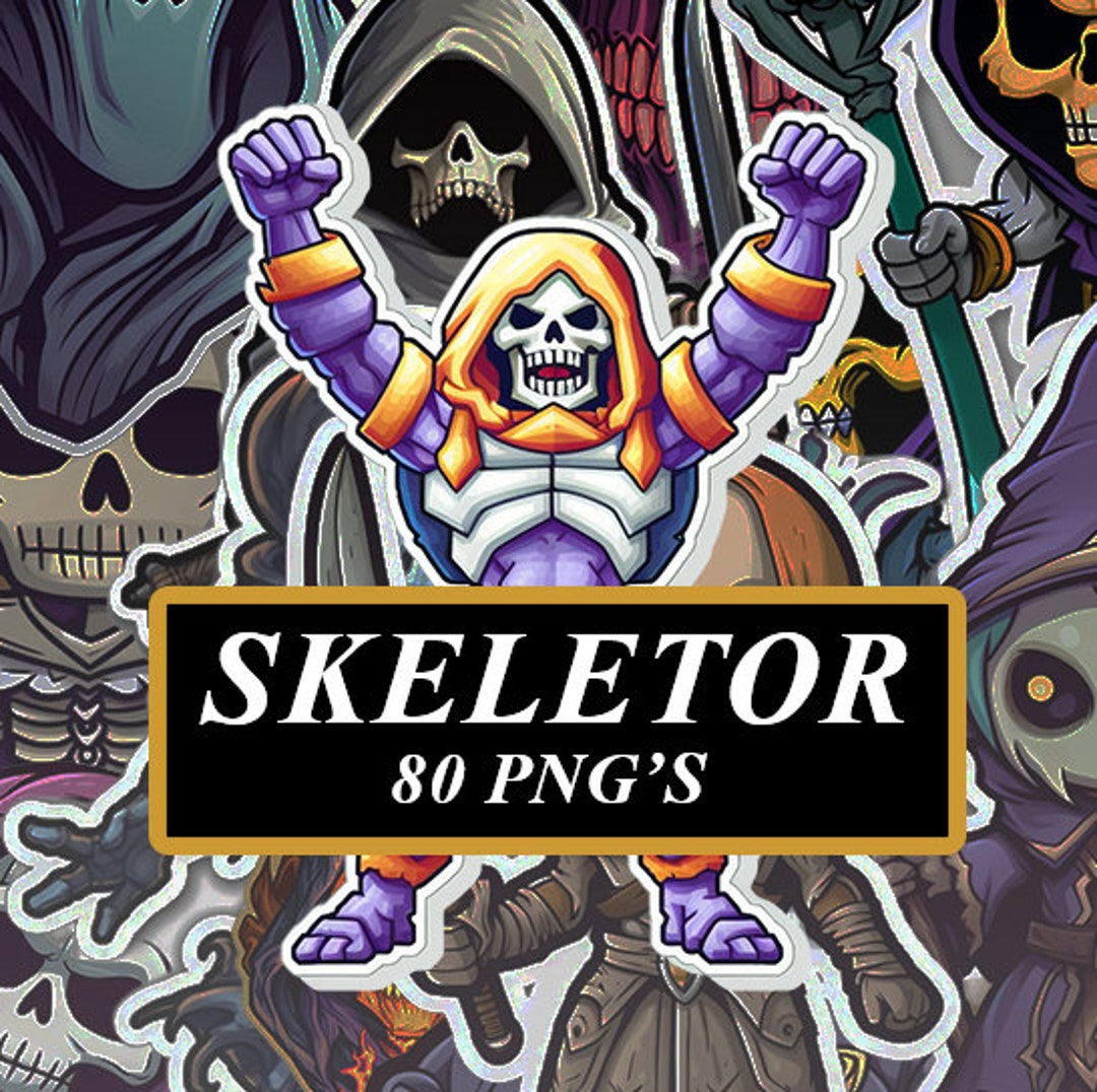 Skeletor Sticker Hand Drawn Custom Design Masters of the Universe the ...
