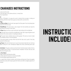 Family Charades: Printable Large Group Party Game for Kids & Adults ...