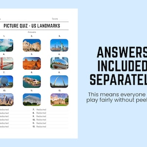 Printable US Landmarks Picture Quiz With Answers: Picture Round Quiz ...