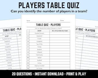 Printable Thank You Table Quiz With Answers Downloadable Pub Quiz ...
