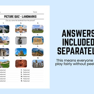 Printable Landmarks Picture Quiz With Answers: Picture Round Quiz ...