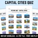 Printable Capital Cities Picture Quiz With Answers - Etsy