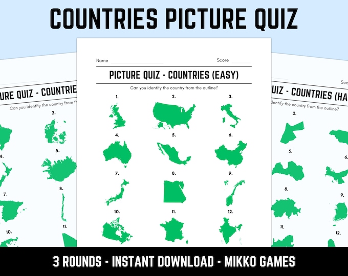 Printable Countries Picture Quiz With Answers: Picture Round Quiz ...
